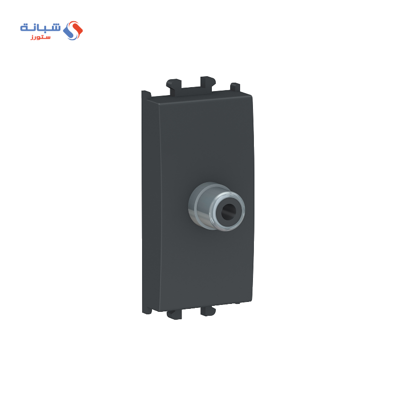 Schneider Modular Audio Socket Double Black - Shabana Stores - شبانة ستورز